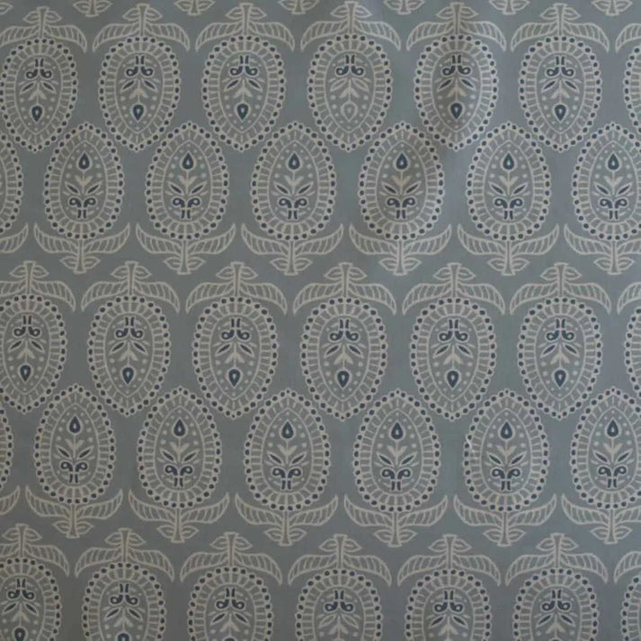 Duck-Egg Block Print Fabric | Duck Egg Blue Print Fabric for Curtains ...